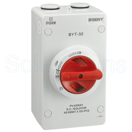 ZJ Beny BYSS Series Non-polarity DC Isolator Switch, 35A at 1500V or ...