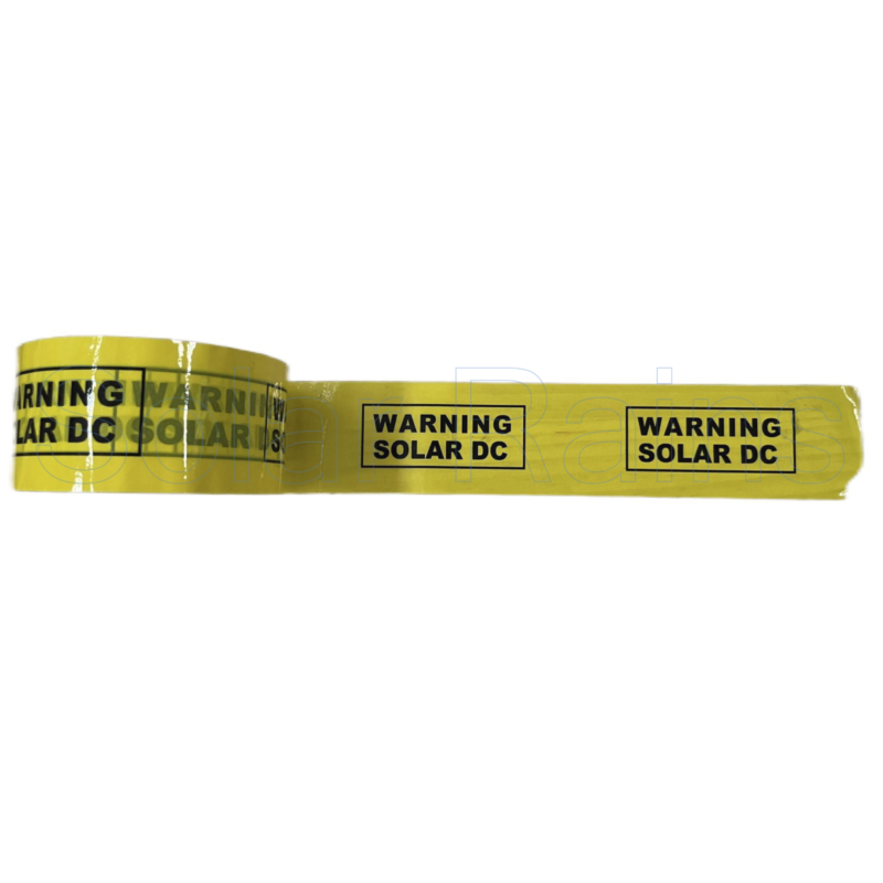 Solar DC Warning Tape - Solar Rains Pty Ltd